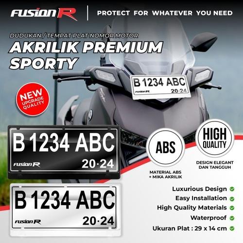 Jual COVER DUDUKAN TEMPAT TATAKAN PLAT MOTOR AKRILIK MIKA PUTIH HITAM ...