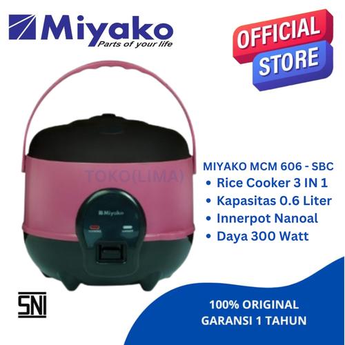 Jual Rice Cooker Miyako MCM 606 B SBC Magic Com Mini Miyako 606 SBC ...
