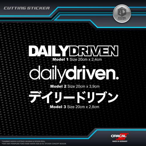 Jual Cutting Sticker Daily Driven Jdm Stiker Kaca Body Mobil - Model 3, Hitam - Kota Bogor - AC ...