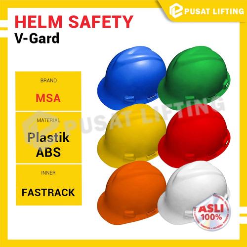 Jual Helm Proyek Kerja Safety MSA V-Gard Lokal with Fastrack - Biru - Jakarta Barat - Pusat ...