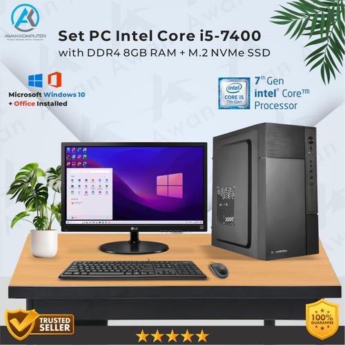 Jual Set PC Komputer Intel Core i5-7400 Gen-7 RAM 8GB SSD Rakitan ...