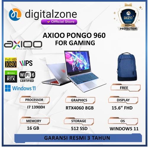 Promo AXIOO PONGO 960 - I9 13900H 16GB 512SSD RTX4060 8GB 15.6"FHD W11 ...