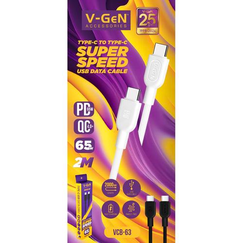Jual Kabel Data USB V-GeN VCB-63 Super Fast Charging 65W 3A QC4.0+ PD ...