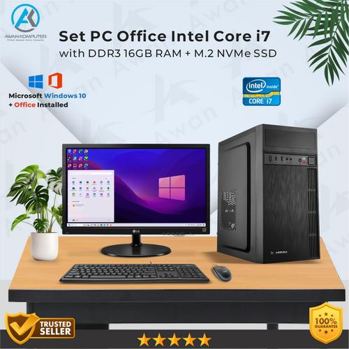 Jual Set PC Komputer Intel Core i7 RAM 16GB SSD Rakitan Office - Kab ...