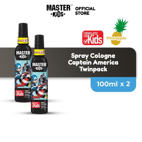 Promo Master Kids Spray Cologne Captain America Bottle 100ml Twin Pack ...