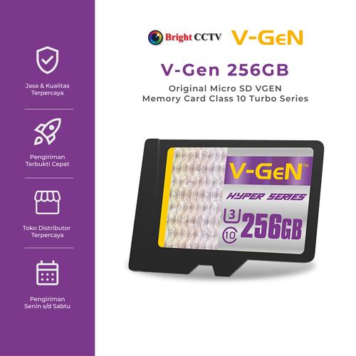 Promo V-Gen 256GB Original Micro SD VGEN Memory Card Class 10 Turbo ...