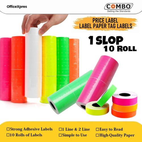 Jual (1 SLOP = 10 ROLL) Kertas Label Harga Roll 1 Baris / Price ...
