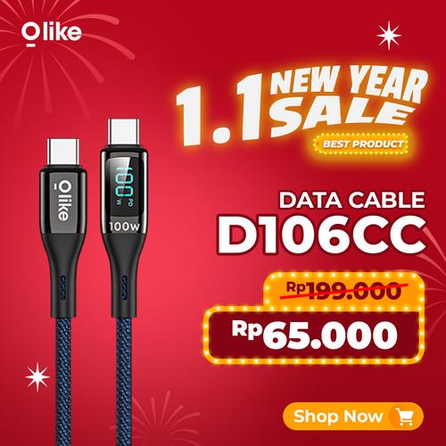 Promo Olike Kabel Data Charger Type-C To Type-C 100W Fast Charge LED ...