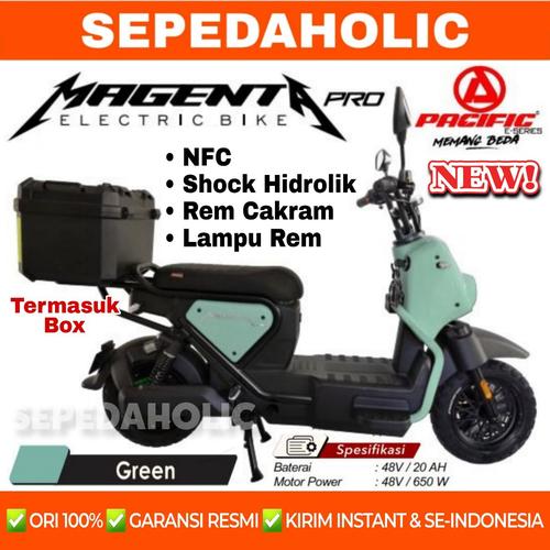 Jual Sepeda Listrik PACIFIC MAGENTA PRO 650 Watt 20 AH Electric E Bike ...
