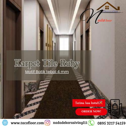 Jual karpet tile ruby motif batik uk. 50 x 50 | karpet tile tebal 4 mm ...