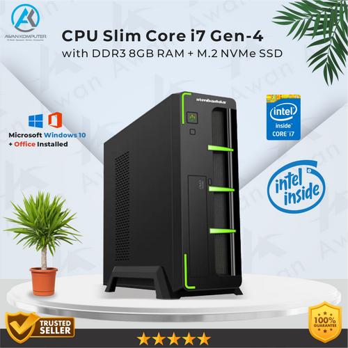 Jual CPU PC Slim Intel Core i7 Gen-4 RAM 8GB SSD Rakitan Office - Kab ...