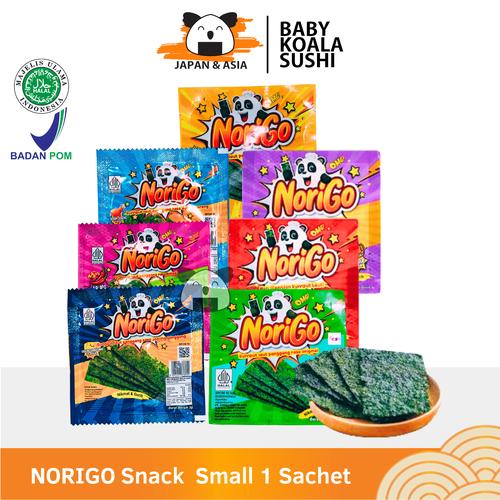 Jual NORIGO Snack Rumput Laut 3 g (1pcs ) Halal | Nori Sachet Seaweed ...