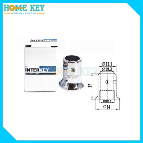 Jual Konektor Pipa Ke Tembok Interkey GH 619-01 CP Glass Clamp Tube Connector - Kota Tangerang ...