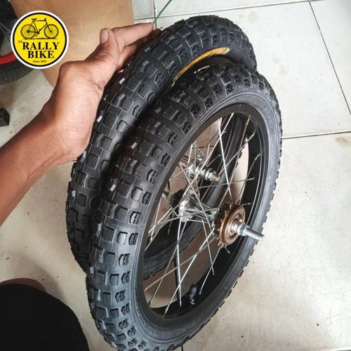 Jual Paket Velg wheelset roda sepeda ukuran 16 inc depan belakang alloy ...