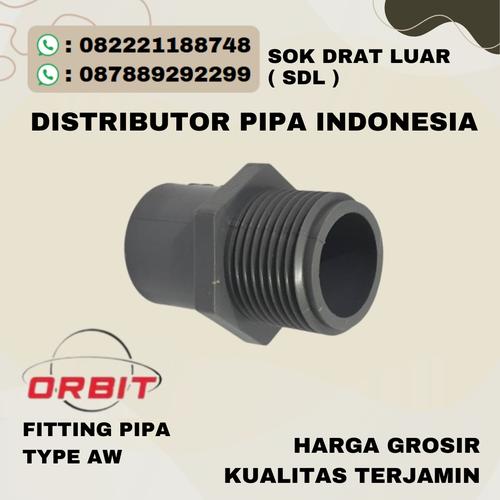 Jual Fitting Pipa Orbit Sok Drat Luar / SDL 1/2" PVC - Jakarta Utara ...