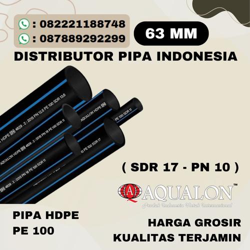 Jual Pipa Hitam HDPE Aqualon 2" INCH (63MM) SDR 17 PN 10 PER ROLL / METER - Jakarta Barat ...
