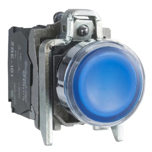 Jual Push Button Illuminated Schneider XB4BW36B5 Biru 24VAC DC Tipe ...