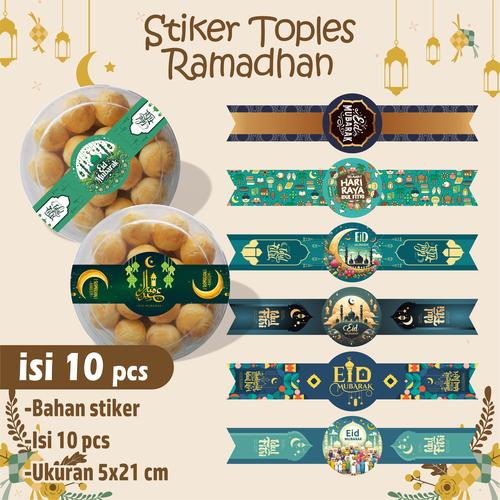 Jual Sticker Toples lebaran - stiker toples kue kering idul fitri ...