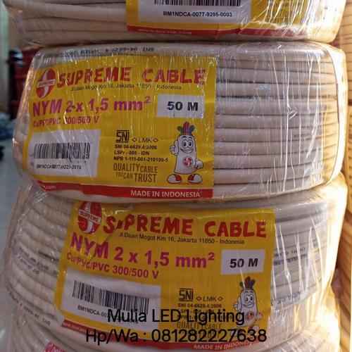 Jual KABEL LISTRIK SUPREME NYM 2X1.5 2X1,5 ECER POTONGAN METERAN - Jakarta Pusat - mulia led ...