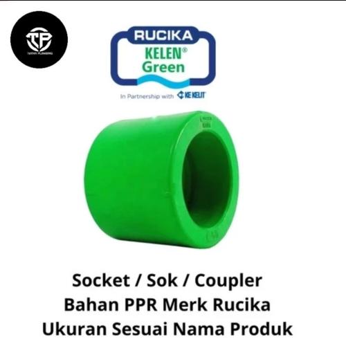 Jual SOKCET SOK SAMBUNG 1"inch PPR RUCIKA COUPLER PPR RUCIKA KELEN 32mm ...