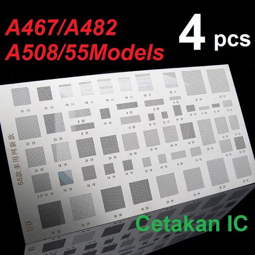 Jual Plat Cetakan IC CPU Universal BGA Stencil Amaoe A467 A482 A508 55 Models Set 4 Pcs MTK MSM ...
