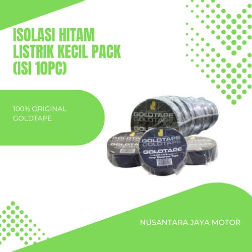 Jual Isolasi Hitam Listrik Kecil Pack (Isi 10pc) merk GOLDTAPE - Kota ...