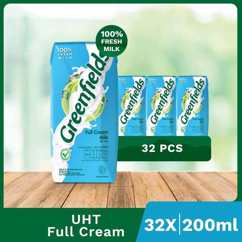 Jual Susu Greenfields UHT Full Cream 200ml x 1 Karton (32 Pcs ...