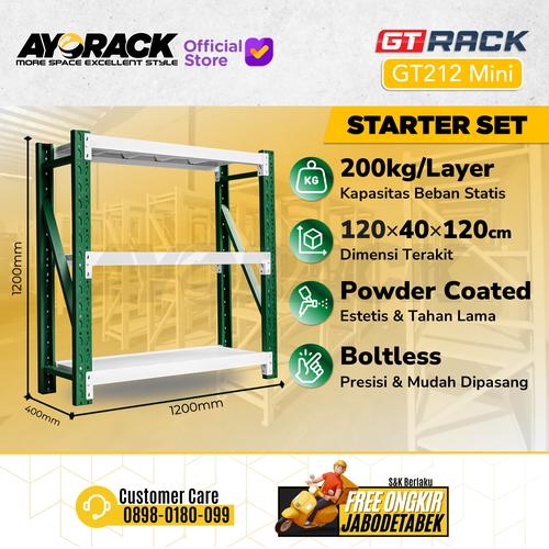 Promo RAK GUDANG BESI GT RACK GT212 MINI – WAREHOUSE RACK 200KG TINGGI ...