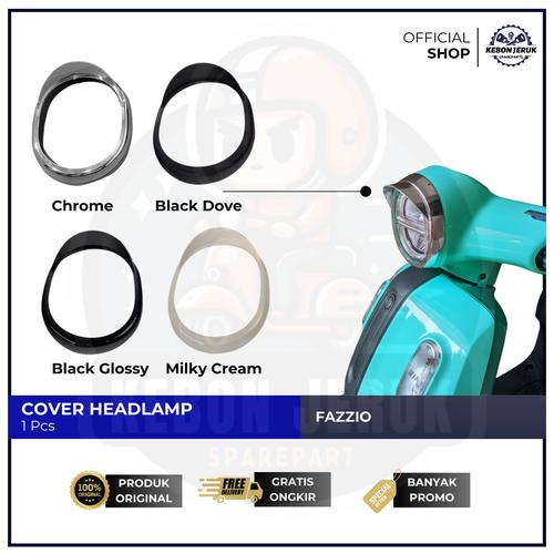 Jual Cover Headlamp Yamaha Fazzio Lampu Depan Hitam Chrome - CHROME ...