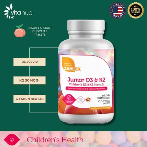 Promo ZAHLER - JUNIOR D3 K2 - Vitamin D3 K2 Anak - 90 CHEWABLES TABLET ...