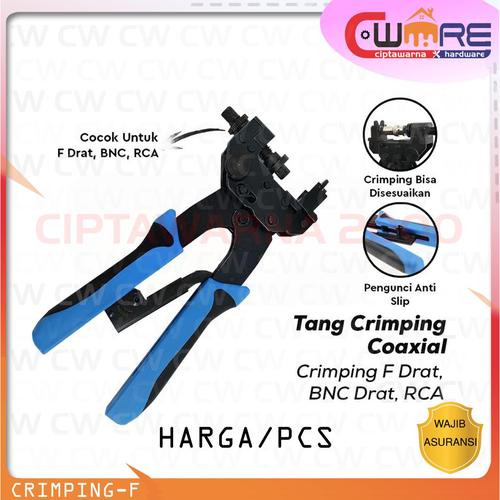 Jual Alat Crimping Kompresi Konektor CCTV Alat Crimping RG6 Tahan Air F ...
