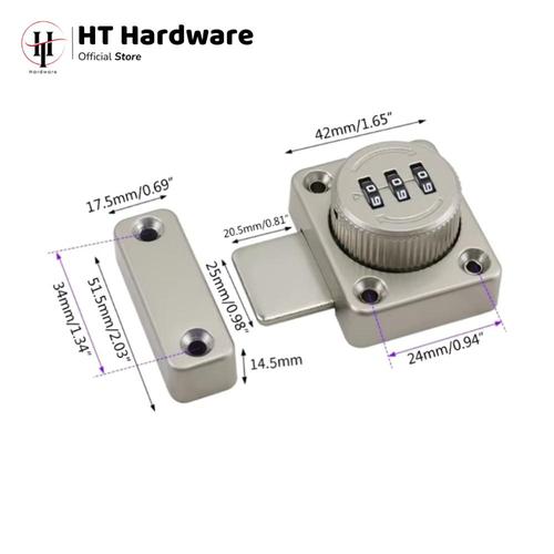 Jual Grendel Kunci Kode Kombinasi 3 Angka Digit Slot Gerendel Pintu ...