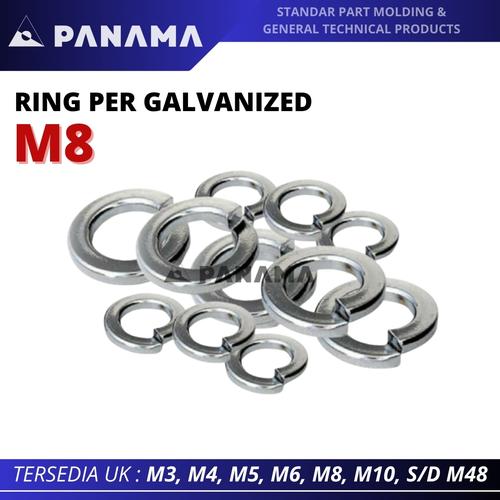Jual Ring Per Putih M8 Washer Spring Galvanised M8 Ring Ver Galvanis ...