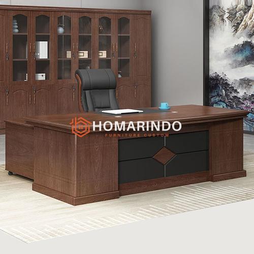Jual Meja Direktur Model L Shape Minimalis Kayu Jati Modern Mewah ...