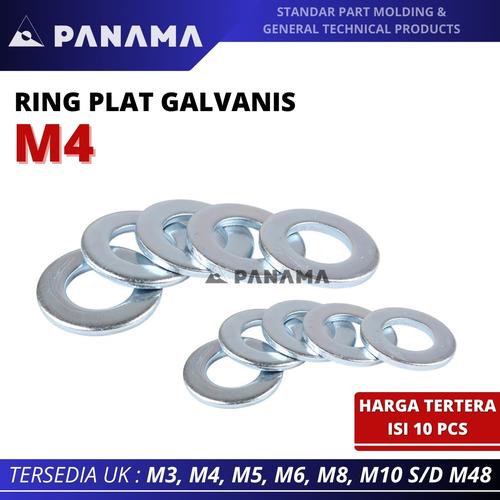 Jual Ring Plat Galvanis M4 Washer Plat Galvanised Putih M4 - Jakarta ...