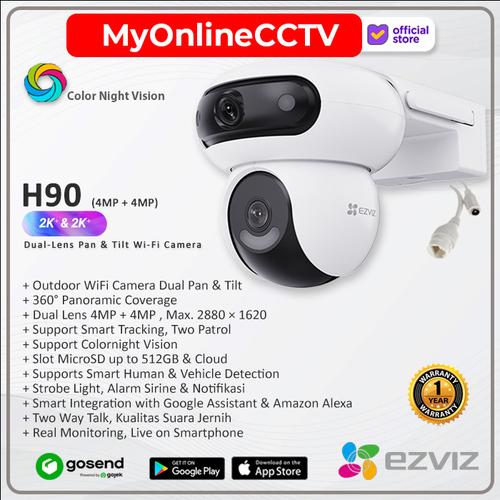 Promo EZVIZ H90 Dual-Lens Pan & Tilt (4MP+4MP) Smart Home Wifi Dual PTZ ...