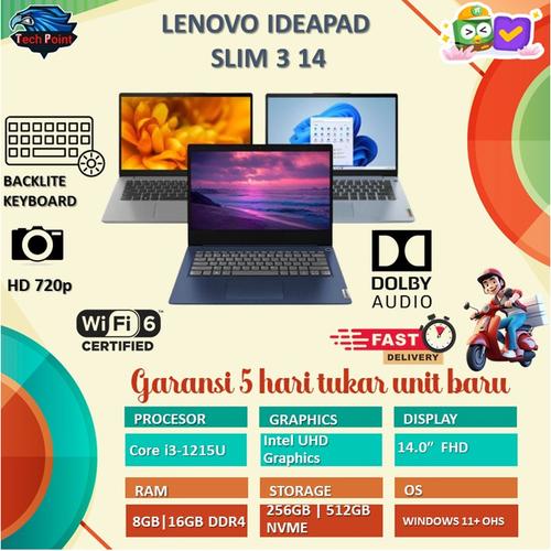 Promo Lenovo IDEAPAD 3 14IAU7 i3 GEN 12 1215U 8gb 512ssd 14.0FHD Win 11 ...