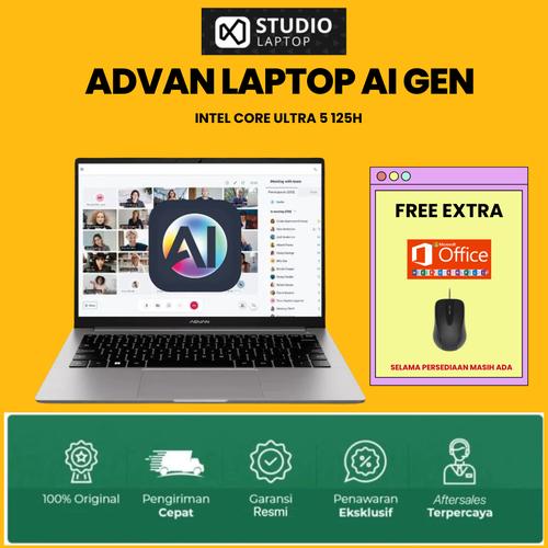 Jual Laptop Advan AI Gen Ultra 5 125H 16GB 512GB Windows 11 - Bundle Mouse - Jakarta Pusat ...