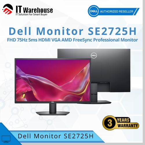 Promo Dell Monitor SE2725H 27" Inch - FHD 75Hz 5ms HDMI VGA AMD ...