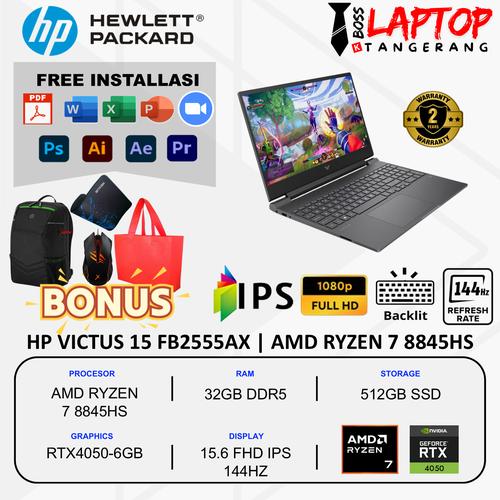 Jual Laptop Gaming Hp Victus 15 Nvidia RTX4050-6GB Amd Ryzen 7 8845HS ...