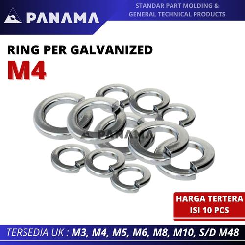 Jual Ring Per Putih M4 Washer Spring Galvanised M4 Ring Ver Galvanis ...
