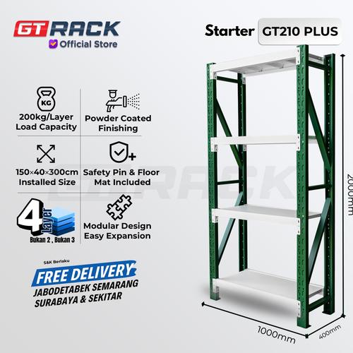 Promo RAK GUDANG BESI GT RACK GT210 PLUS – WAREHOUSE RACK 200KG TINGGI ...