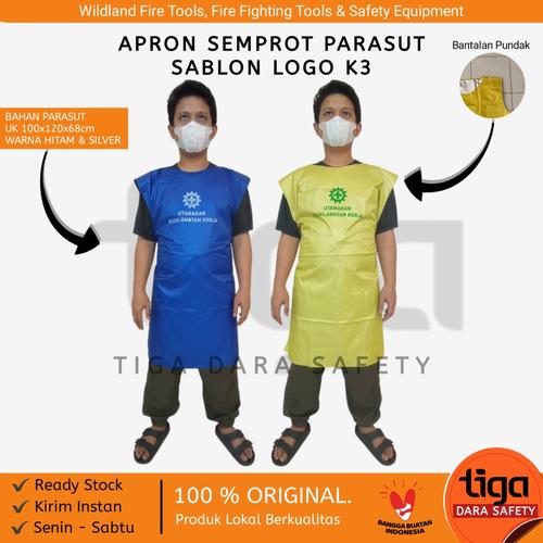 Jual Apron Celemek Semprot Ponco Parasut 100 cm x 100 cm x 68 cm - Biru ...