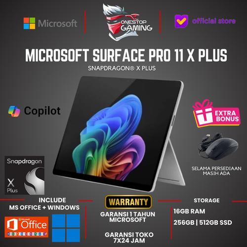 Promo Microsoft Surface Pro 11 Copilot+ Core 10 256GB 512GB Snapdragon ...