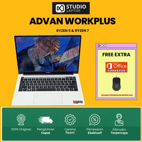 Jual Advan Workplus Ryzen 5 6600H RAM 16GB 512GB SSD 14" IPS W11 Work Plus - Ryzen 5 - Jakarta ...
