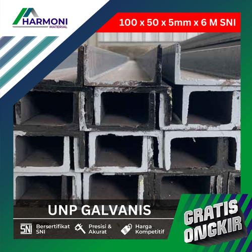 Jual Besi UNP Galvanis 100 x 50 tebal 5mm Panjang 6 Meter SNI ...