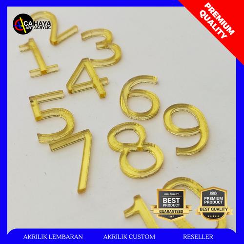 Jual Akrilik Huruf/Abjad/Angka Ukuran 2cm Mirror Gold/All Warna/Laser ...