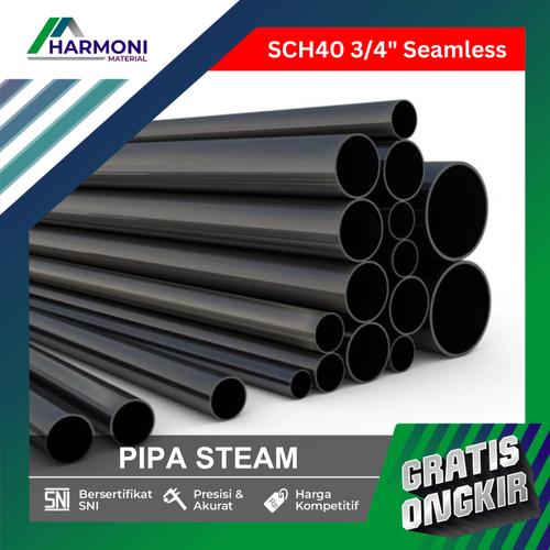 Jual Distributor Pipa Steam schedule SCH40 Seamless 3/4 inch Panjang 6 Meter SNI Sertifikat ...