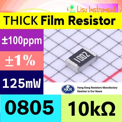 Jual 10K 0805 1% Thick Film Resistors SMD Chip Resistor 1002 01C - 100 ...
