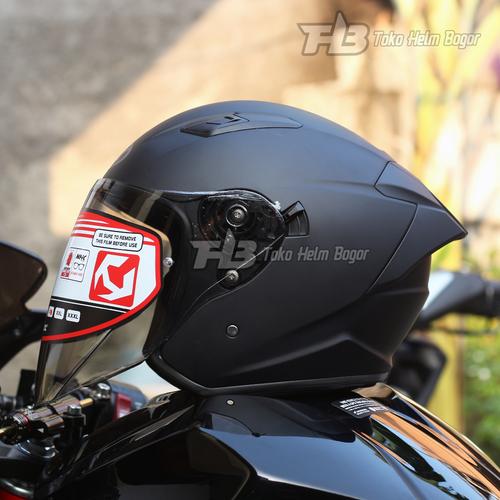 Jual NHK Helm S1 GP Pro Plus | Solid Black Dof | extra Visor Irridium ...